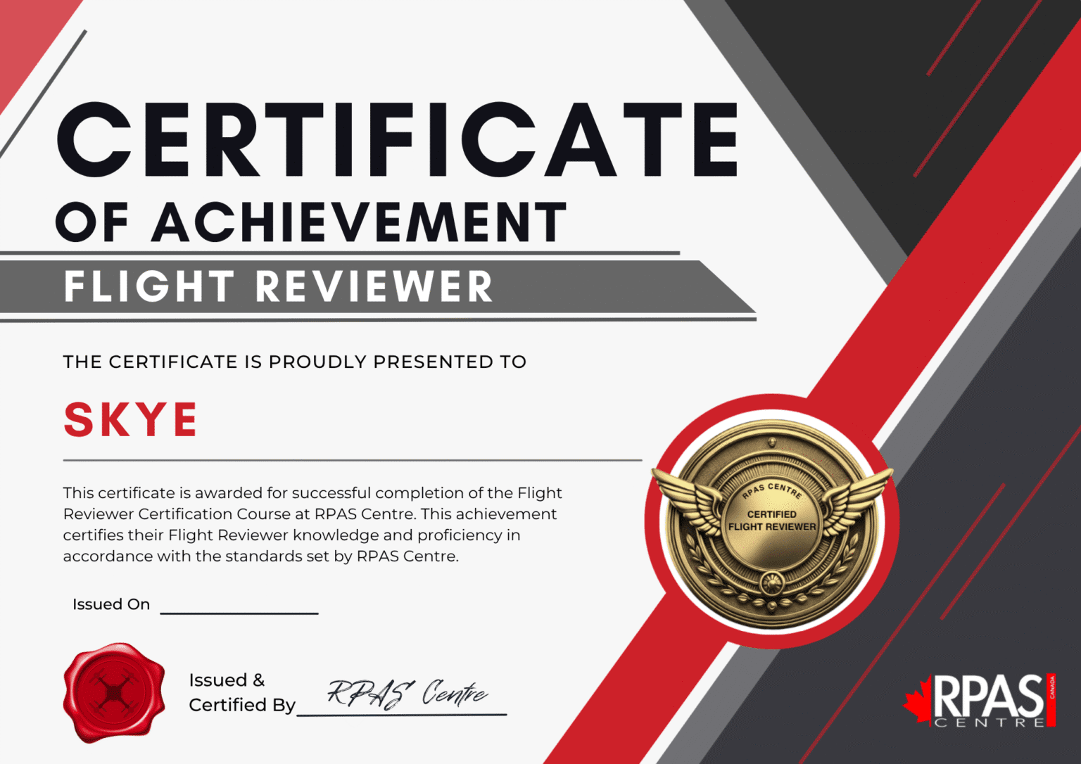 Flight Reviewer Certification Canada | RPAS Centre Pathway